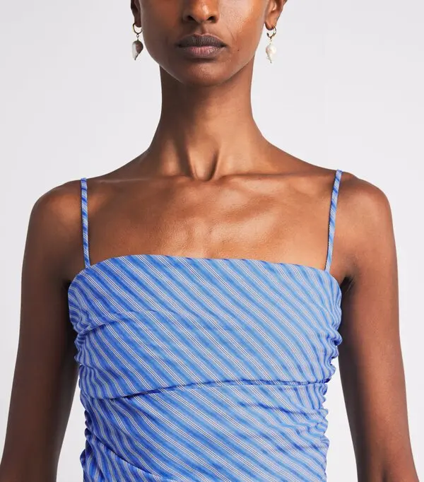 Faithfull The Brand Cotton Stripe Maxi Dress - Blue