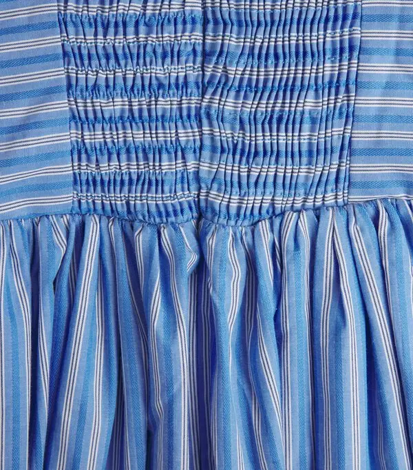 Faithfull The Brand Cotton Stripe Maxi Dress - Blue