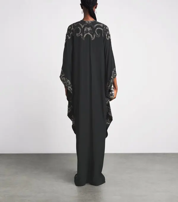 Johanna Ortiz Silk Mystical Gaucho Cape Dress