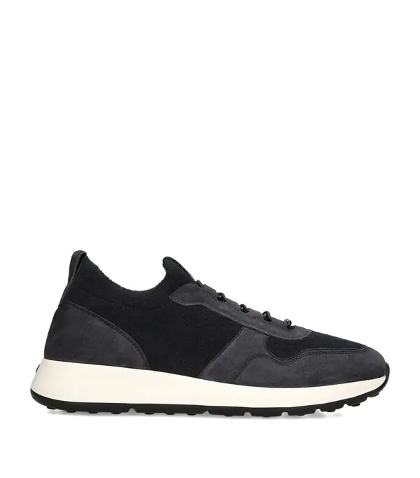 TOD'S Suede-knit Sportivo 79k Sneakers - Black