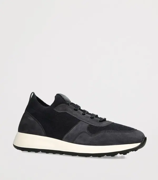 TOD'S Suede-knit Sportivo 79k Sneakers - Black