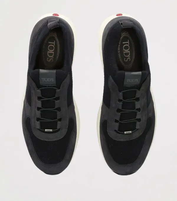 TOD'S Suede-knit Sportivo 79k Sneakers - Black