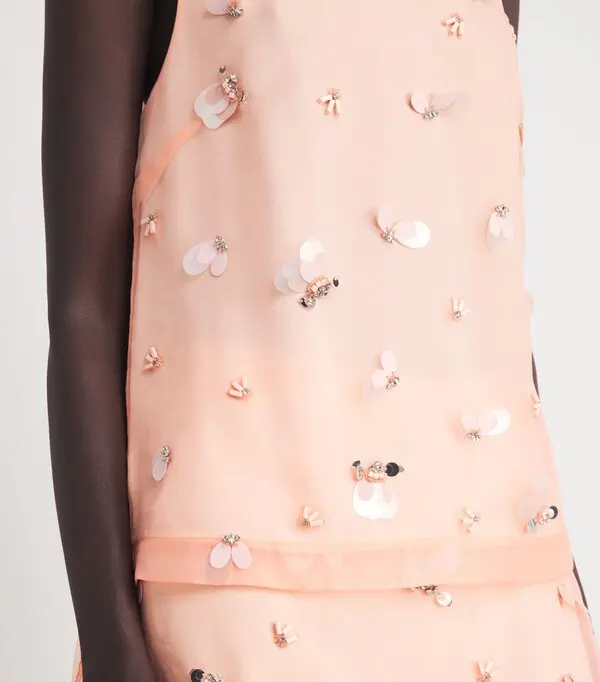 Simkhai Embellished Organza Celia Top