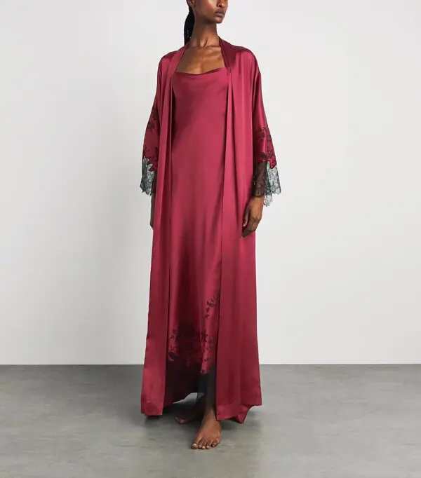 Carine Gilson Silk Long Hanae Robe