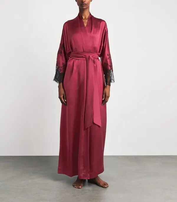 Carine Gilson Silk Long Hanae Robe