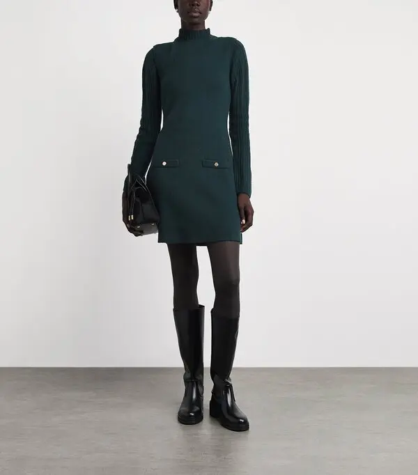 Maje Knit Mini Dress And Sweater
