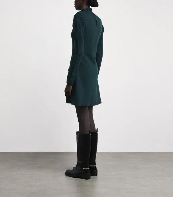 Maje Knit Mini Dress And Sweater
