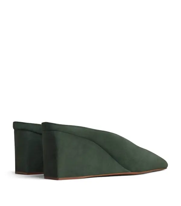 Alaïa Suede Cube Wedge Mules 75