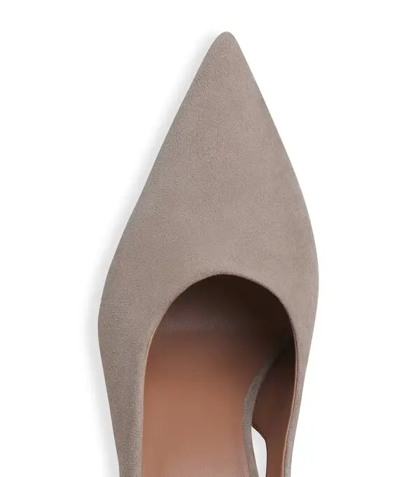 Alaïa Suede Cube Slingback Wedges 75