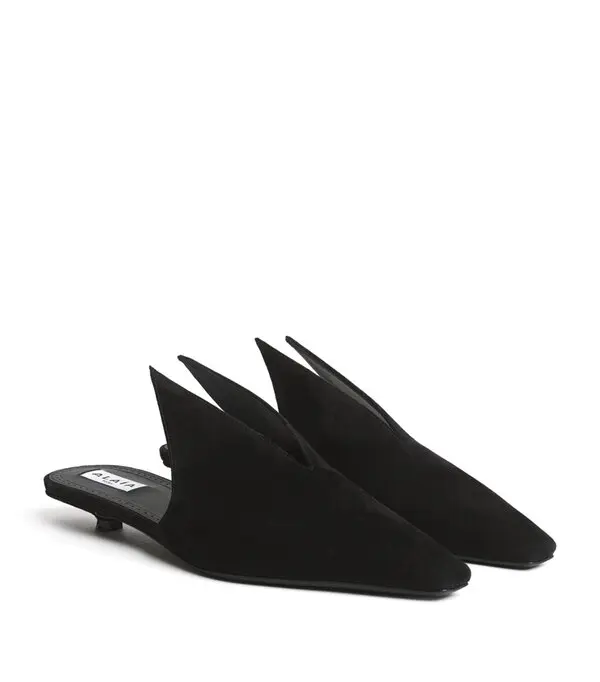 Alaïa Suede Pointy Mules 25