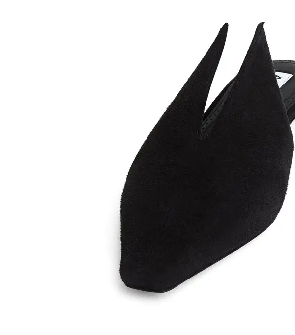 Alaïa Suede Pointy Mules 25