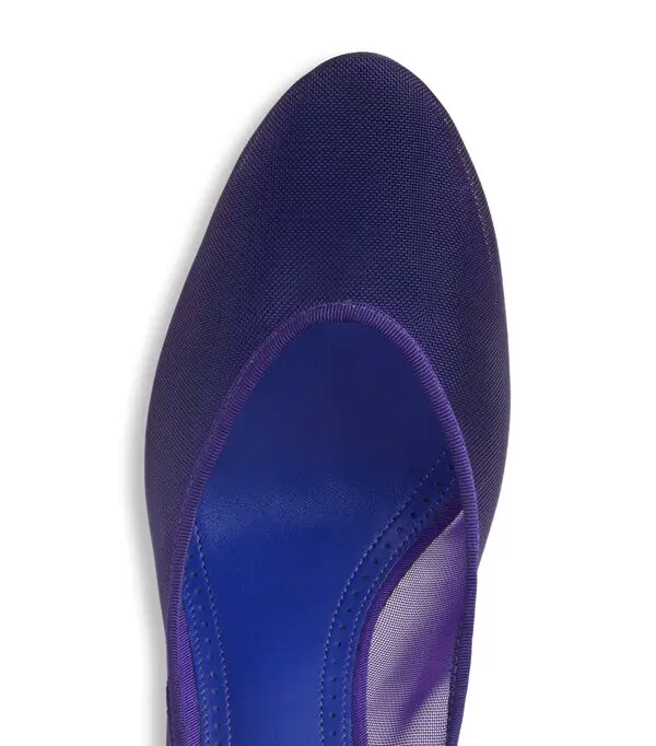 Alaïa Mesh Ankle-strap Pumps 100 - Blue