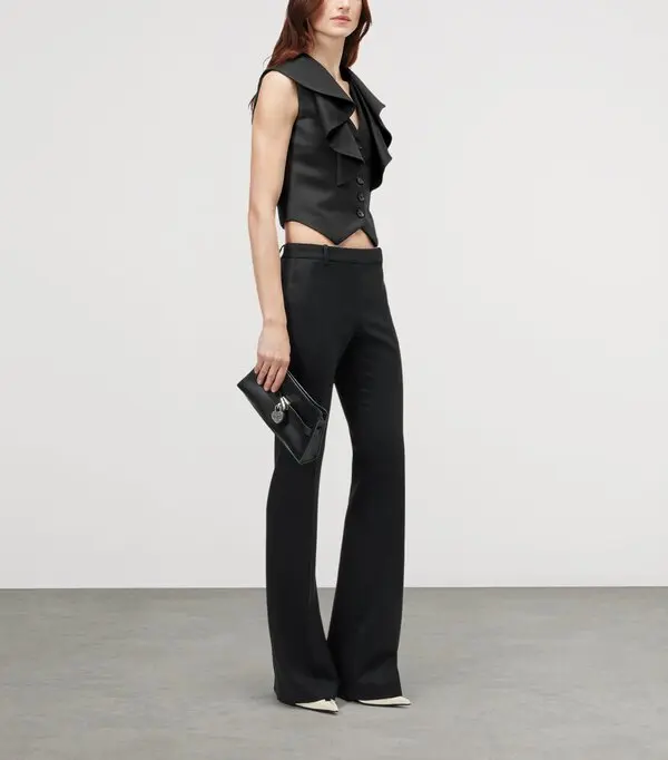 Alexander McQueen Wool Waterfall-collar Waistcoat