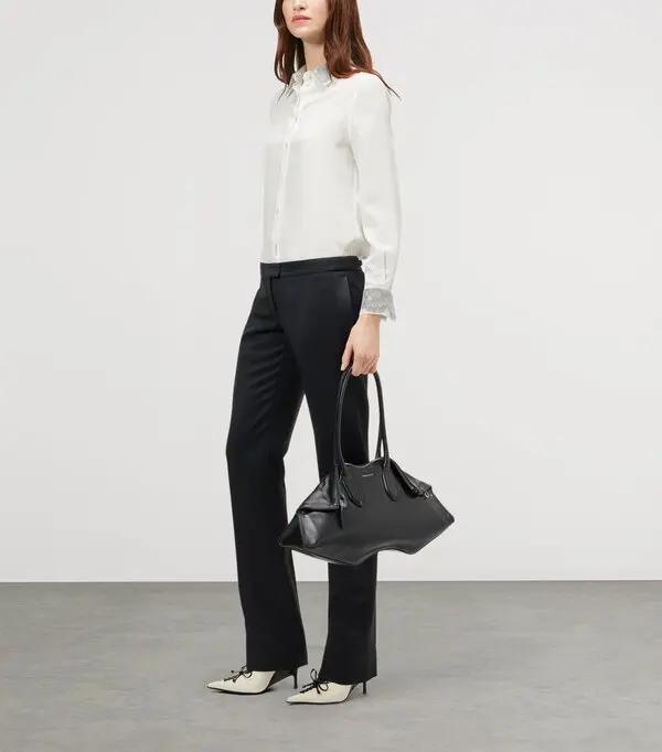 Alexander McQueen Silk Lace-trim Shirt