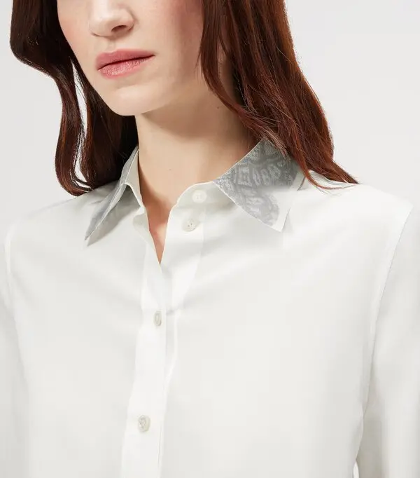 Alexander McQueen Silk Lace-trim Shirt