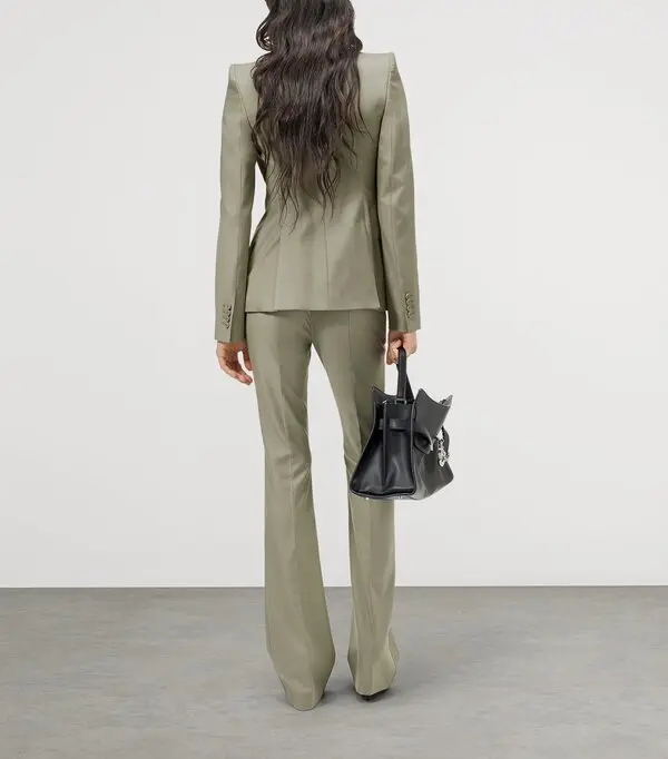 Alexander McQueen Wool Bootcut Trousers