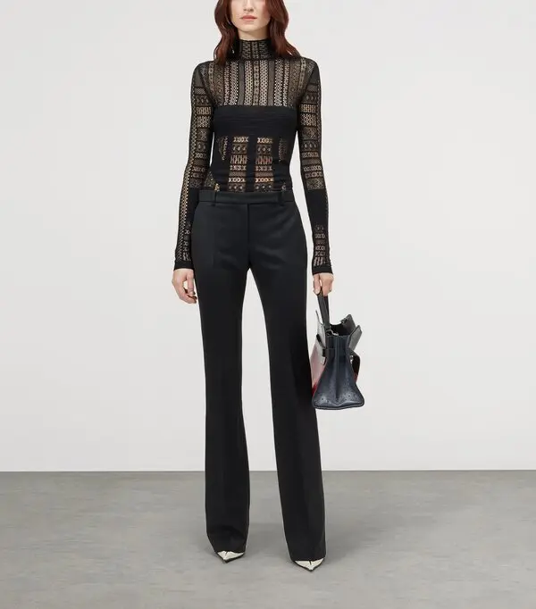 Alexander McQueen Wool Bootcut Trousers
