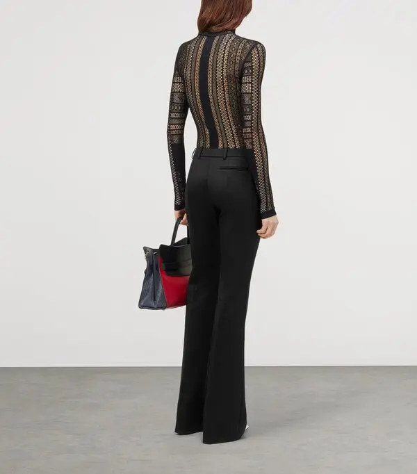 Alexander McQueen Wool Bootcut Trousers