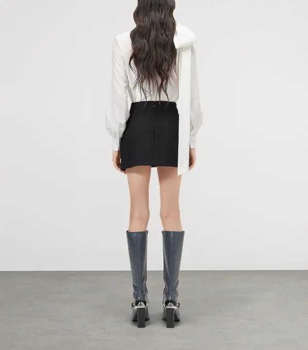 Alexander McQueen Silk Bow-shoulder Blouse - White