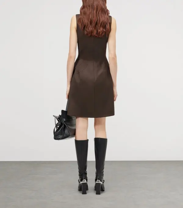 Alexander McQueen Wool High-neck Mini Dress