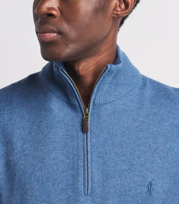 Polo Ralph Lauren Wool Polo Pony Quarter-zip Sweater