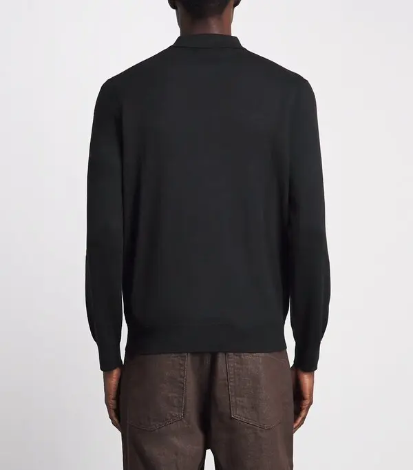 Polo Ralph Lauren Wool Polo Pony Long-sleeve Polo Shirt