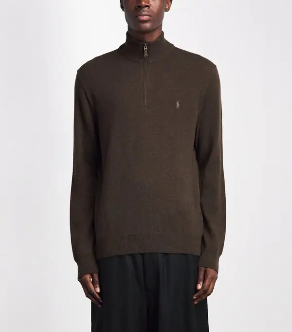 Polo Ralph Lauren Wool Polo Pony Quarter-zip Sweater