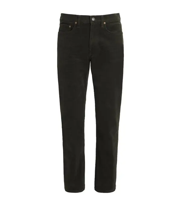 Polo Ralph Lauren Stretch-cotton Corduroy Hampton Straight Trousers - Green