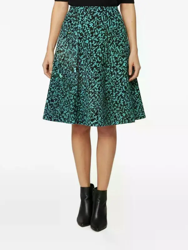 Proenza Schouler Pleated Tweed Midi Skirt - Black