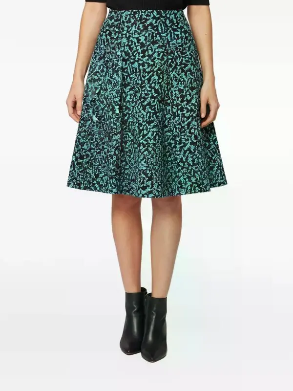Proenza Schouler Pleated Tweed Midi Skirt - Black