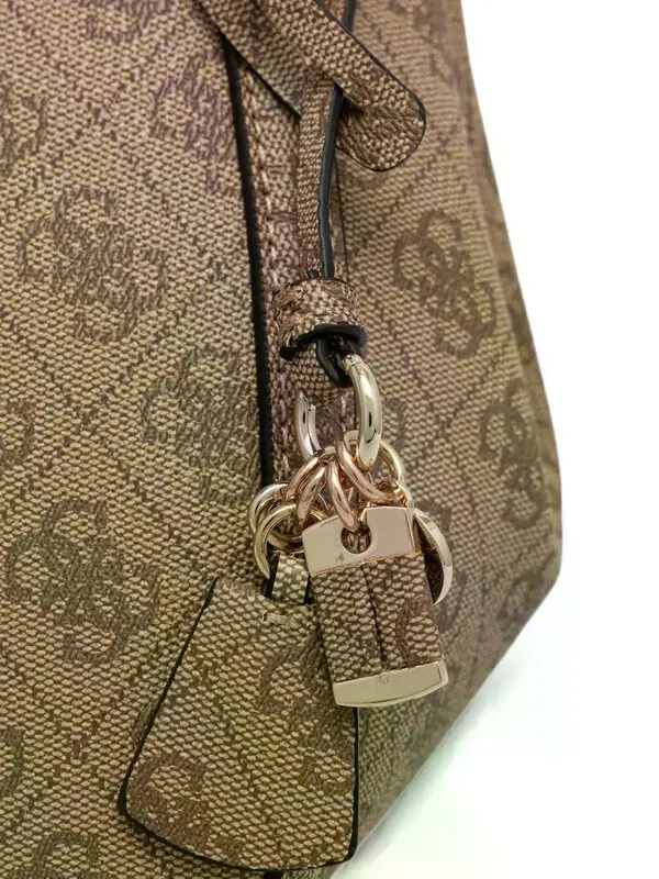 Guess Coleen Monogram-print Logo-plaque Tote Bag