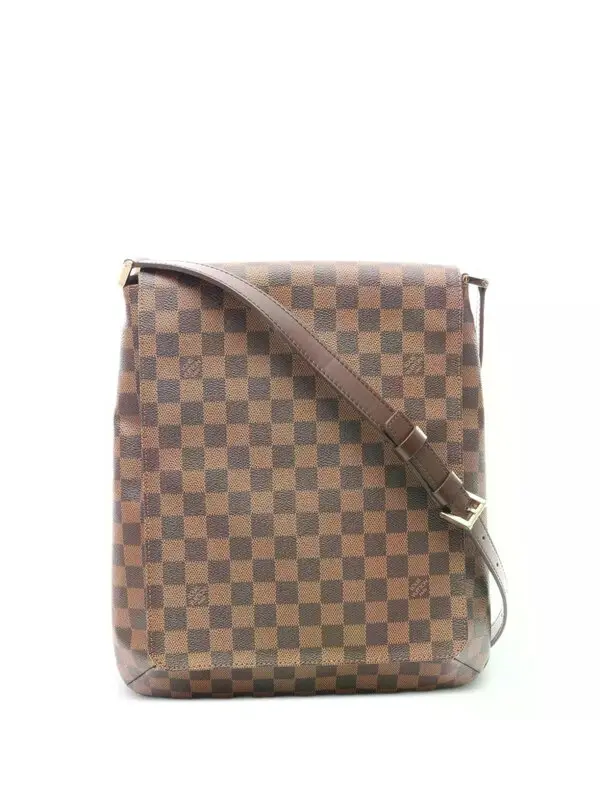 LOUIS VUITTON 2004 Musette Damier Ebene Shoulder Bag - Brown