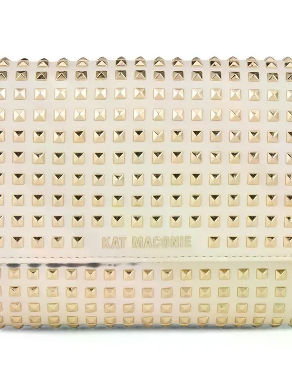 KAT MACONIE Victoria Stud-embellished Chain-link Shoulder Bag - White