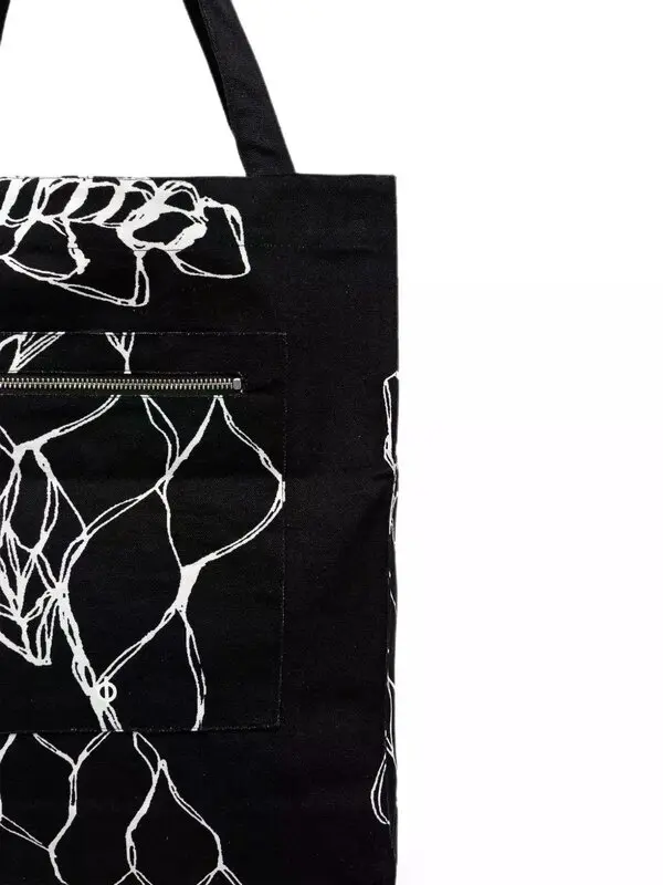 SAMSOE SAMSOE Saprint Logo-print Floral-print Tote Bag