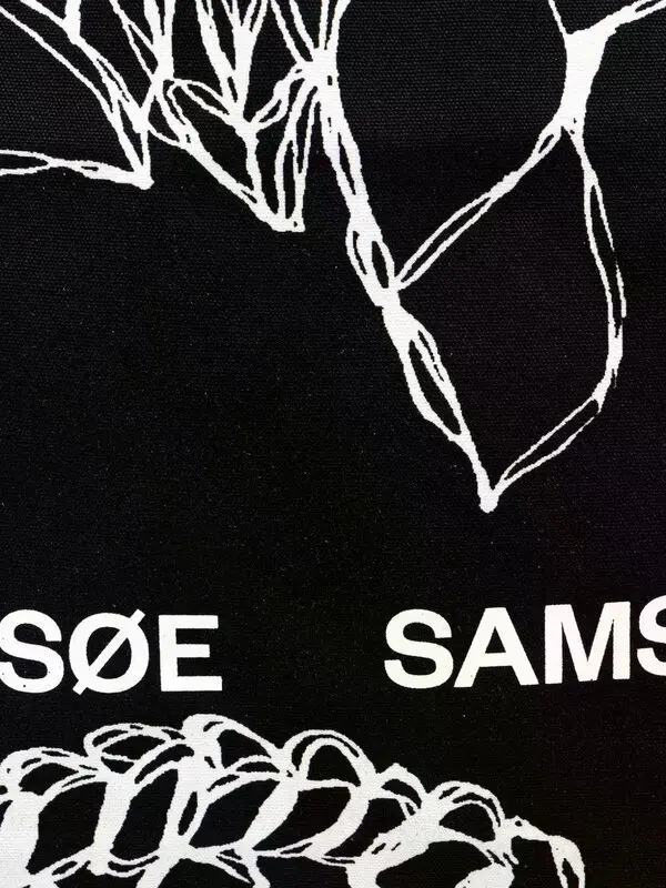 SAMSOE SAMSOE Saprint Logo-print Floral-print Tote Bag