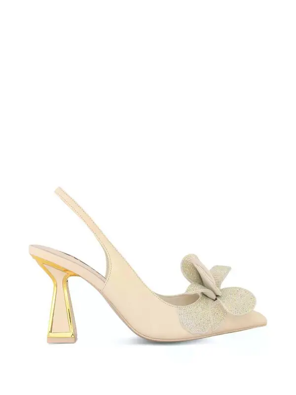 KAT MACONIE Henni Crystal-embellished Floral Slingback Pumps - Neutrals