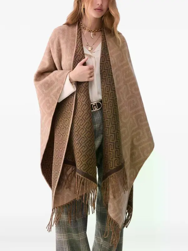Liu Jo Monogram Jacquard Poncho