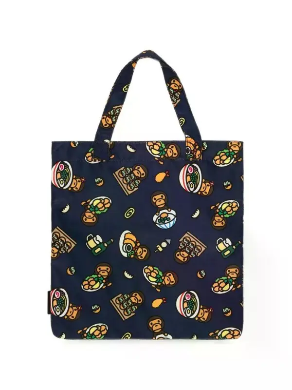 A BATHING APE Baby Milo Print Tote Bag