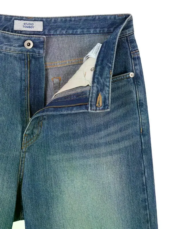 STUDIO TOMBOY Faded Straight-leg Jeans