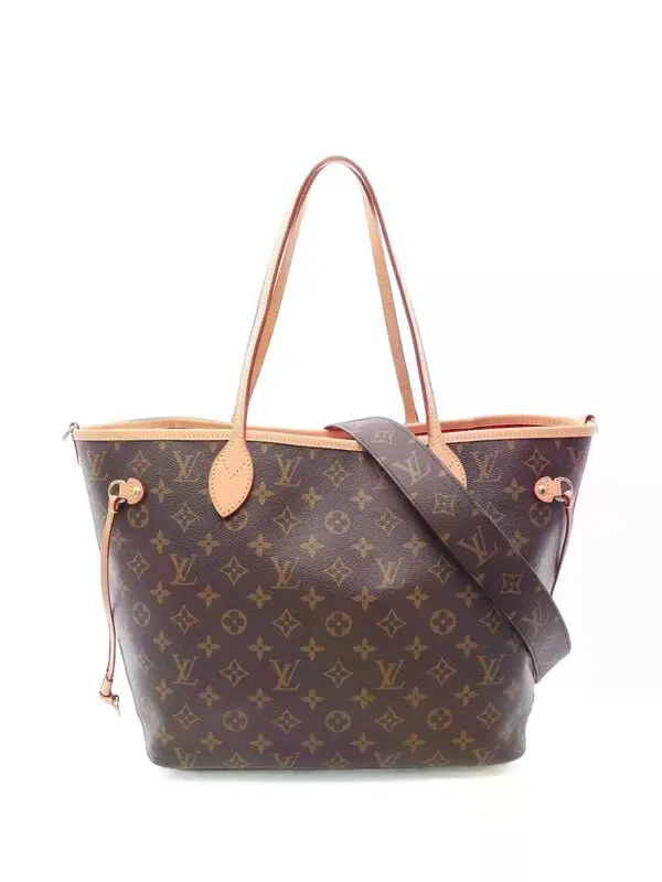 LOUIS VUITTON Monogram Neverfull Tote Bag - Brown