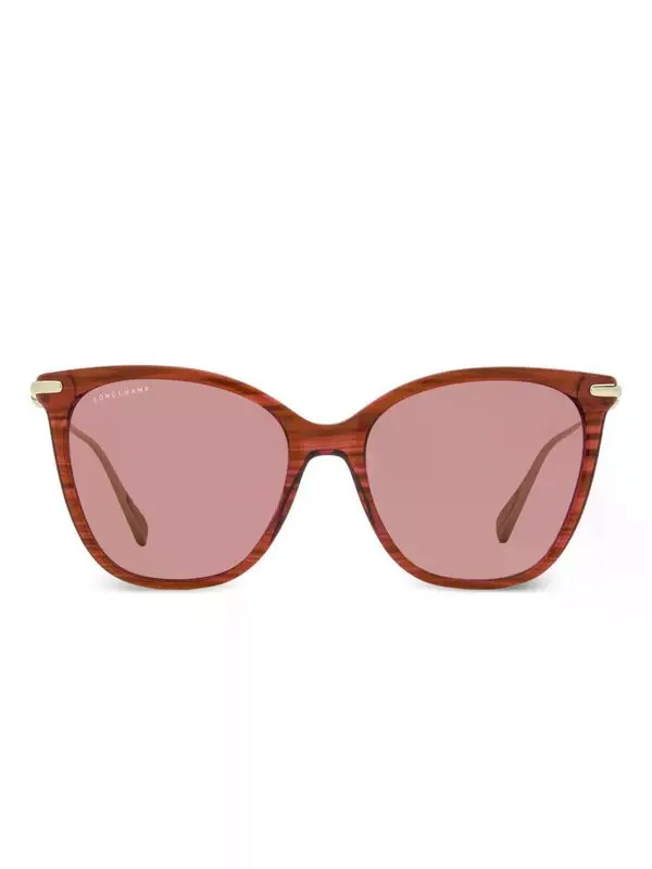 Longchamp 757 Square-frame Sunglasses - Red