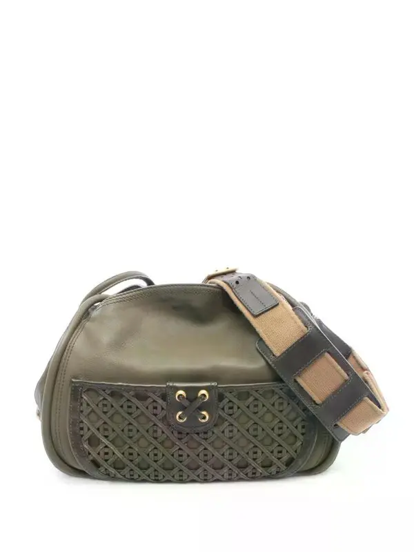 Dior 2000s Lattice Cross Body Bag - Green