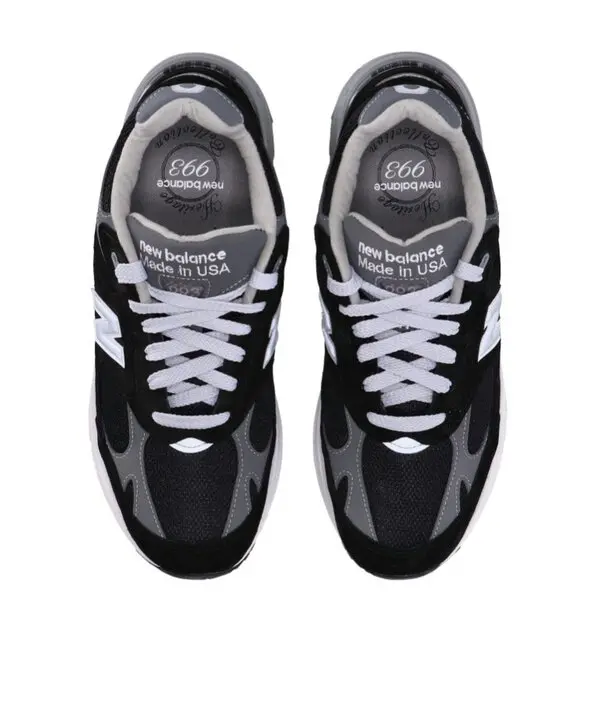 NEW BALANCE 993 Core Lace-up Sneakers - Black
