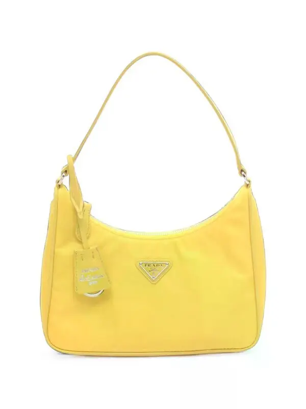 Prada Logo-plaque Shoulder Bag - Yellow