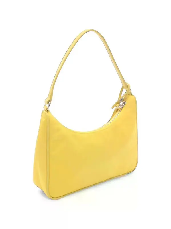 Prada Logo-plaque Shoulder Bag - Yellow