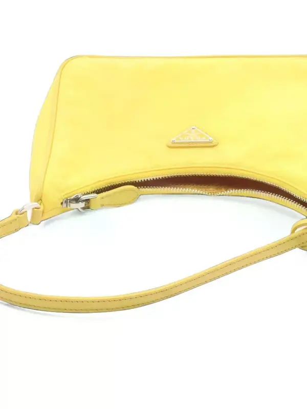 Prada Logo-plaque Shoulder Bag - Yellow