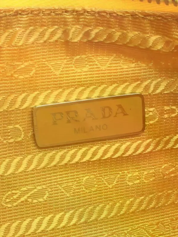 Prada Logo-plaque Shoulder Bag - Yellow