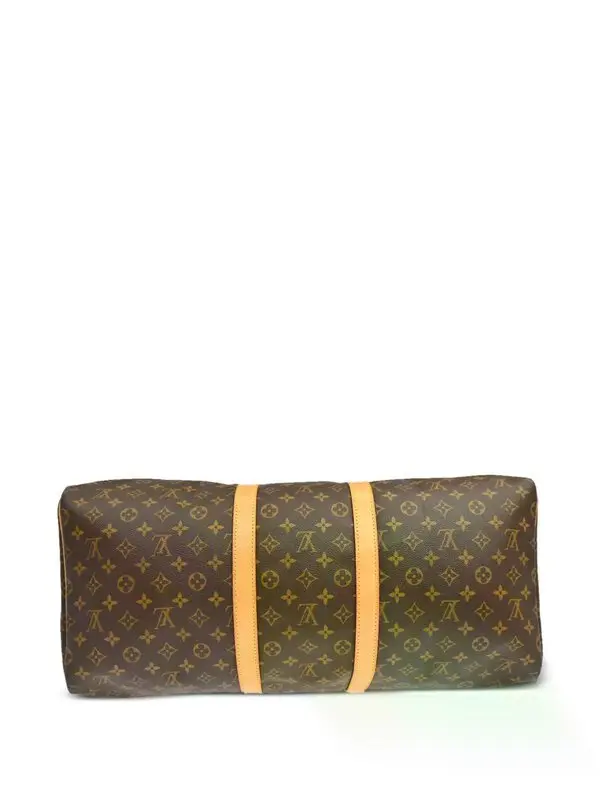 LOUIS VUITTON 1997 Monogram Keepall 55 Tote Bag - Brown