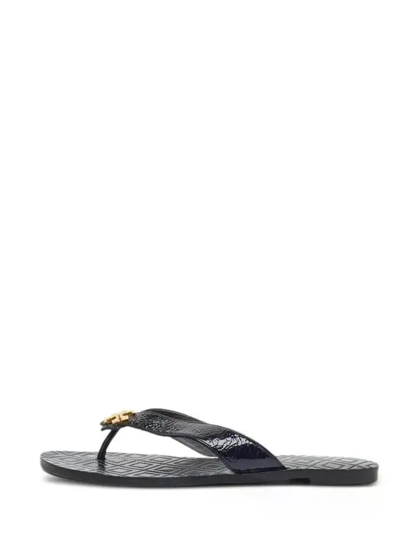 Tory Burch Miller Logo-medallion Sandals - Black
