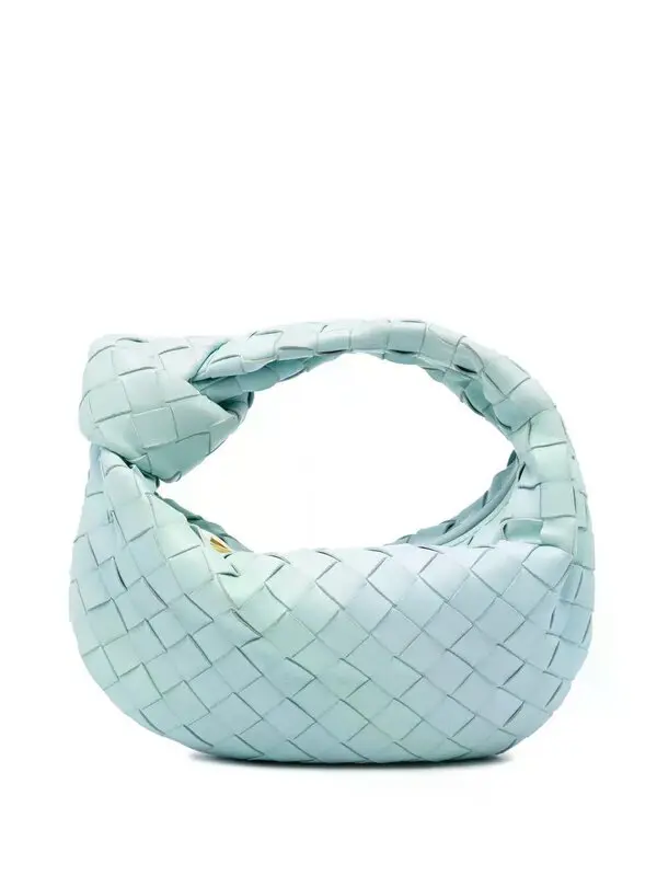 Bottega Veneta 2012-2026 Mini Nappa Intrecciato Jodie Hobo Bag - Blue